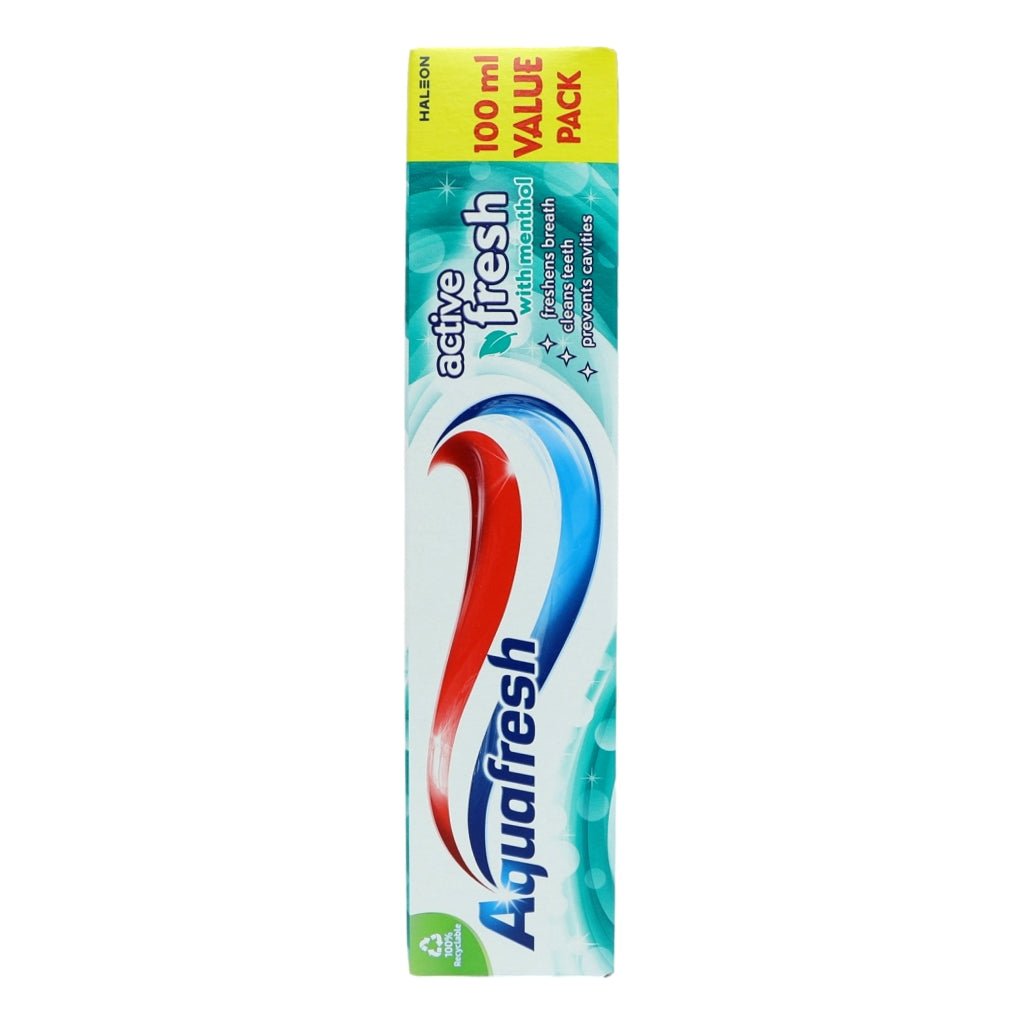 Aquafresh Toothpaste 100ml Active Fresh | 5054563180230 | Intamarque ...